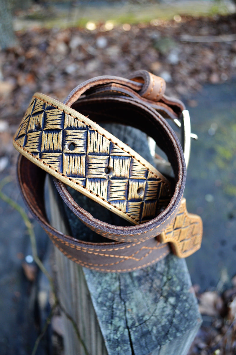 Basketweave Half-Hybrid Belt - Size 40 – Lonesome Ranch Leather